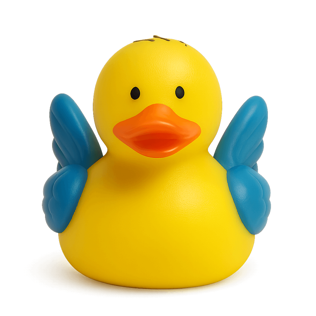 Butterfly Blue Rubber Duck 5cm - Yellow Duck World
