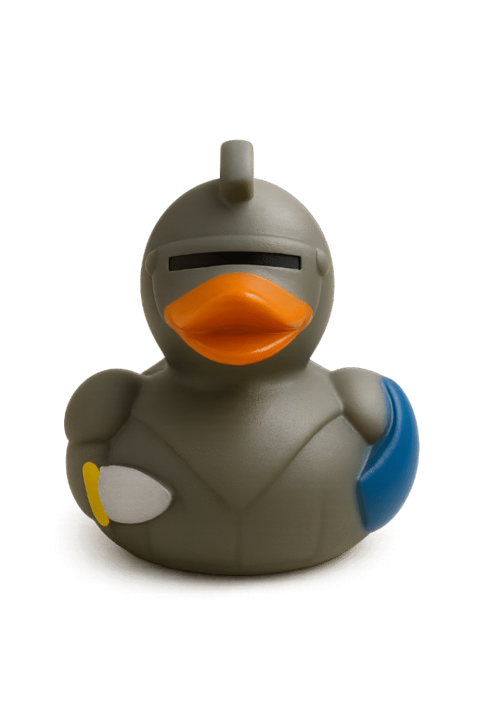 Knight Rubber Duck 5cm – Yellow Duck World