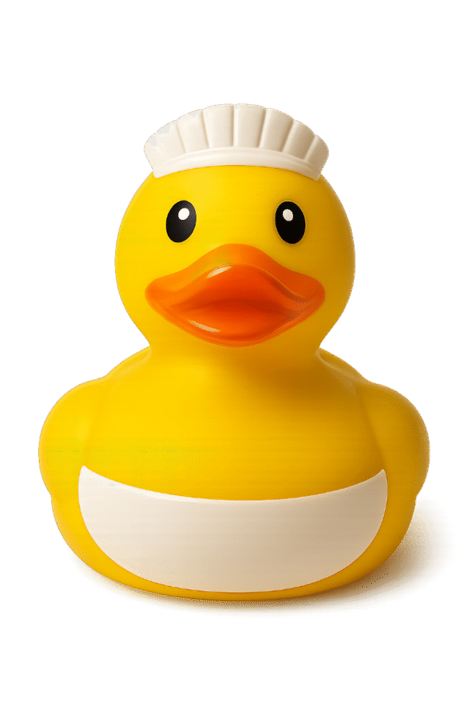 Chef Rubber Duck 5cm – Yellow Duck World