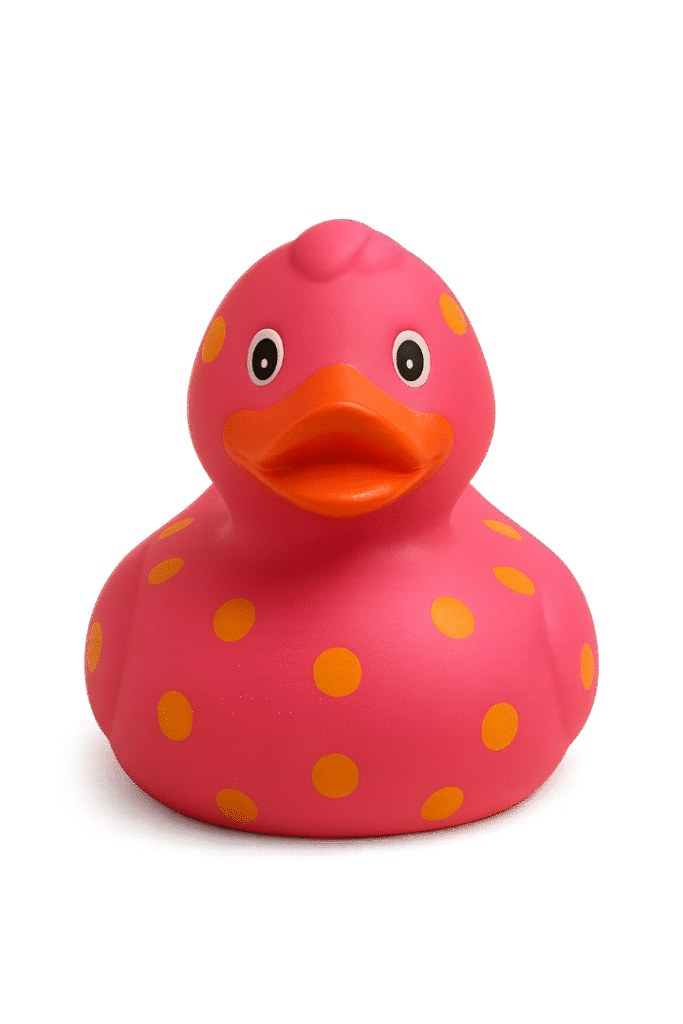 Dot Duck- Pinky Rubber Duck 8cm – Yellow Duck World